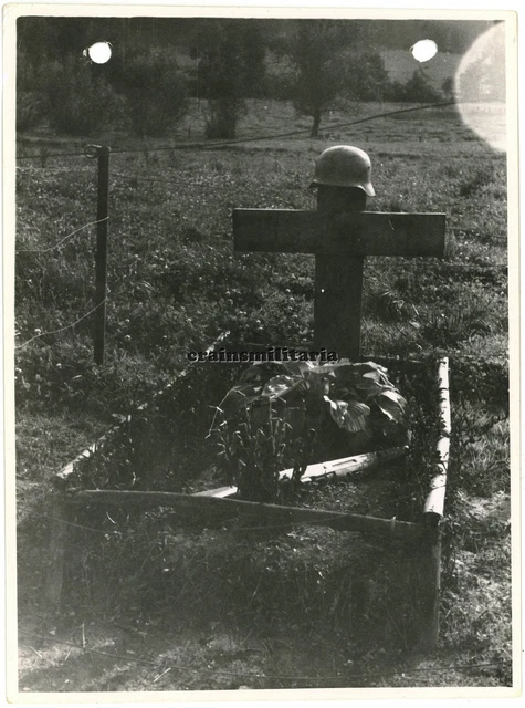 ORIG. RIESEN FOTO Grab ^^ Polizei Soldat in LES ISLETTES Meuse ...