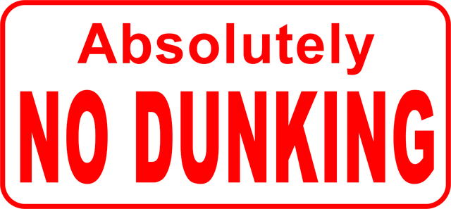 VINTAGE STYLE NO DUNKING Sign for Home Basketball Court or Gym Club $13 ...