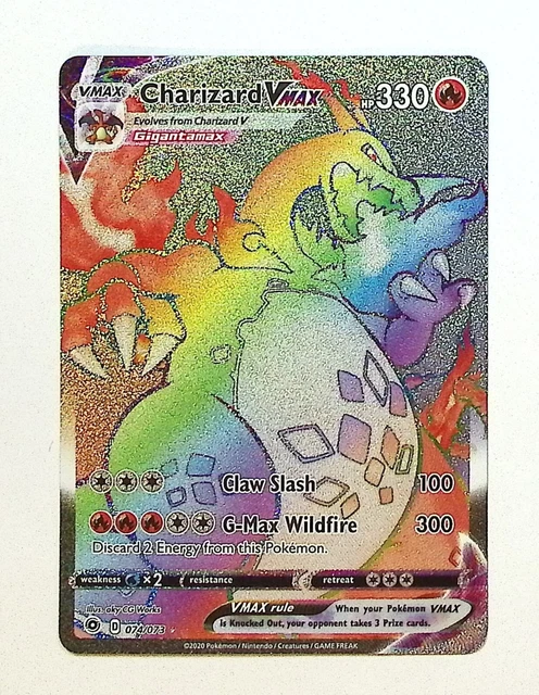 POKÉMON CHARIZARD VMAX Rainbow 074/073 Pokemon Champions Path Secret ...