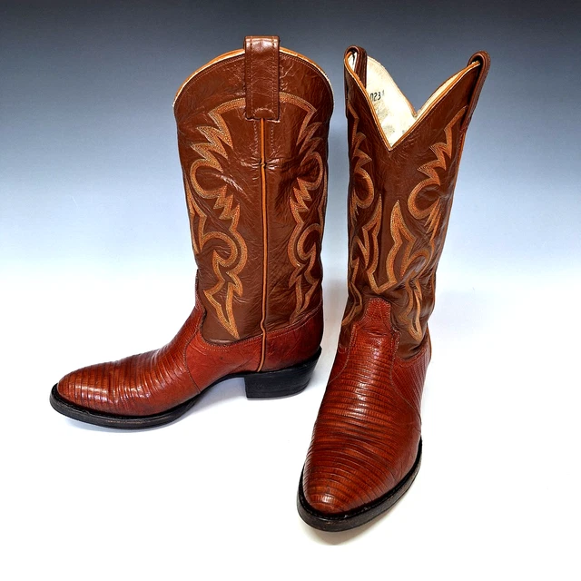 VINTAGE ORIGINAL SKIPS Boots 1980s Men's Winston Lizard Cowboy Boots ...