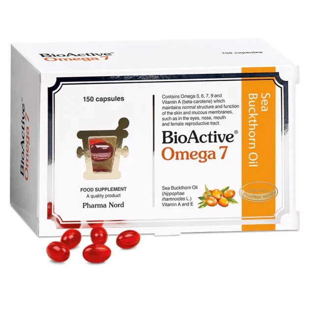 PHARMA NORD OMEGA 7 Sea Buckthorn Oil 60 Capsules Food Supplement / NEW ...