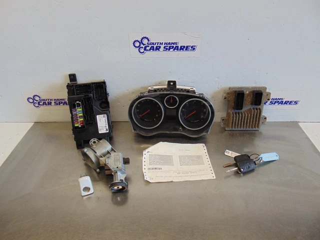 VAUXHALL CORSA ECU Kit D A12Xer 1.2 Petrol 10-14 Manual Key code card ...