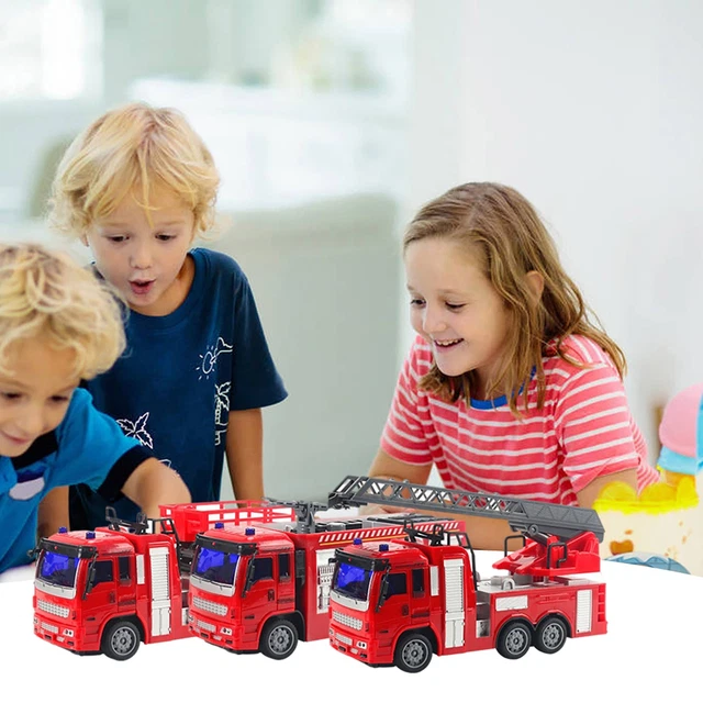 LED LIGHT-UP REMOTE Control Fire Truck And Engineering Car Toy Set For ...