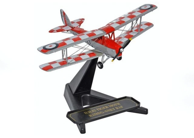 1/72 SCALE DE Havilland DH.82A Tiger Moth RAF Aircraft Model Plane Toy ...