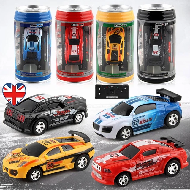1SET MINI COKE Can Car Speed RC Radio Remote Control Micro Racing Car ...