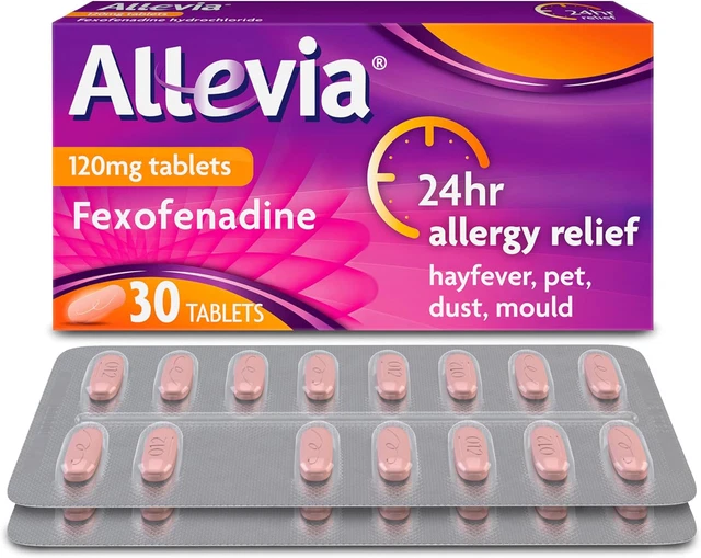 ALLEVIA HAYFEVER ALLERGY Tablets, Prescription Strength 120mg ...