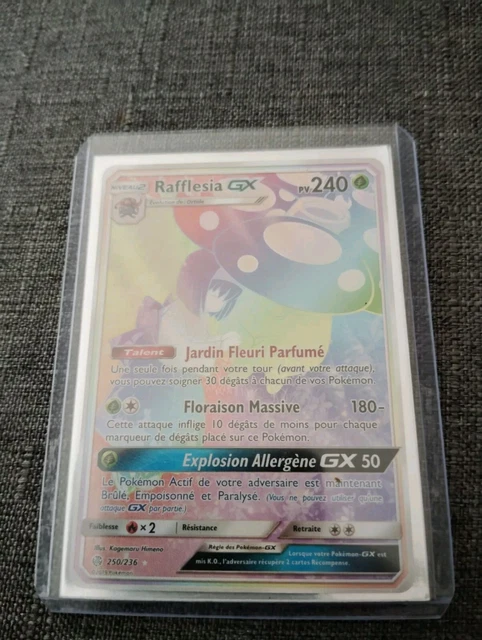 CARTE POKÉMON RAFFLÉSIA GX 250/236 SL12 Soleil & Lune Éclipse Cosmique ...