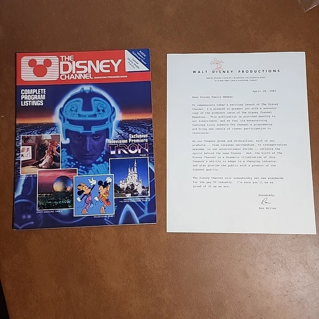 1983 THE DISNEY Channel Magazine - Premiere Edition with Commemorative ...