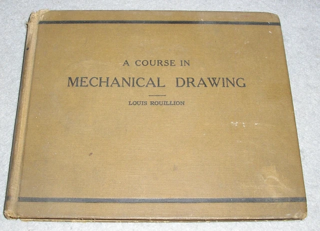 ANTIQUE MECHANICAL DRAWING Book Diagrams Blueprints Schematics ...