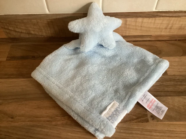 DKNY JEANS BLUE Star Baby Blankie Soother Comforter Soft Toy Unused £8. ...