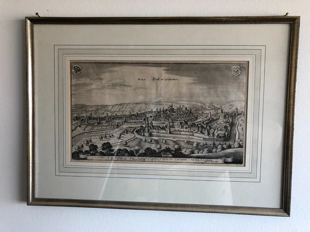 KUPFERSTICH- SCHWÄBISCH-HALL. &HALA. Hall in Schwaben" Gesamtansicht, v. Merian EUR 100,00 ...