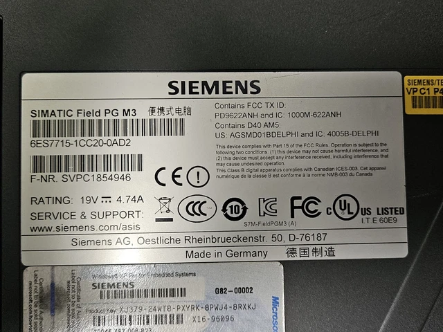 SIEMENS 6ES7715-1CC20-0AD2 Refurbished SIMATIC FIELD PG M3 +Software ...