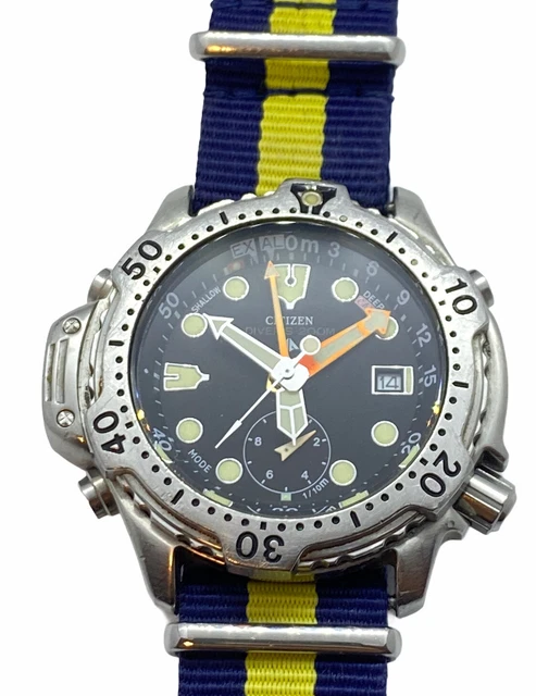 CITIZEN PROMASTER AQUALAND Montre de Plongée 5812 - H19535 Diver Acier ...