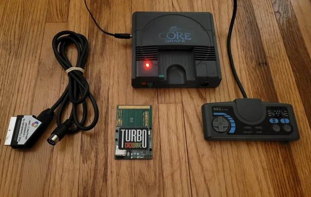 NEC PC ENGINE CORE GRAFX RGB LED Mods RECAPPED Everdrive Turbo THS7374 ...