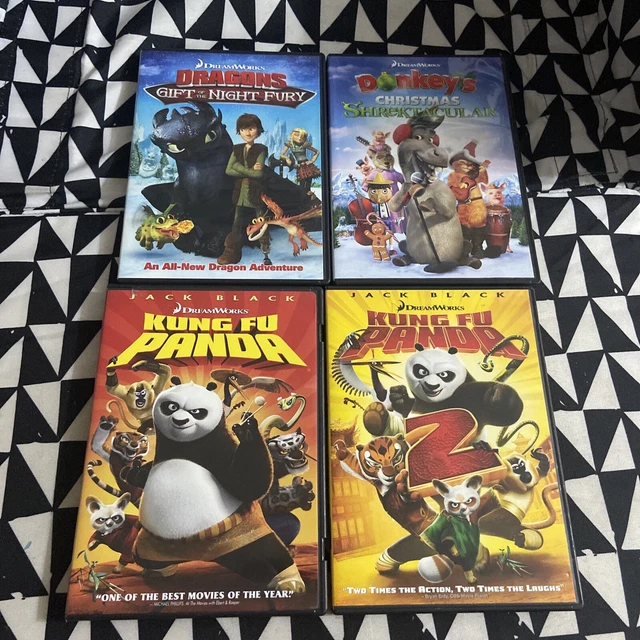DREAMWORKS MOVIES DVD Lot Of 4 -Kung Fu Panda 1 & 2 Dragons Donkeys Christmas £9.38 - PicClick UK