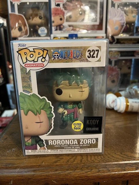 FUNKO POP ONE Piece Roronoa Zoro #327 Glow in the Dark Kody Exclusive ...
