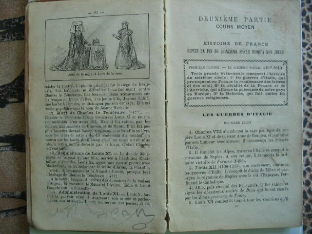 HISTOIRE DE FRANCE , COURS MOYEN par Désiré Blanchet , Ed.Belin 1900 ...