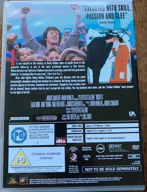 ROCKY II DVD 1979 2 Balboa Sylvester Stallone de Boxe Drame Film Creed ...