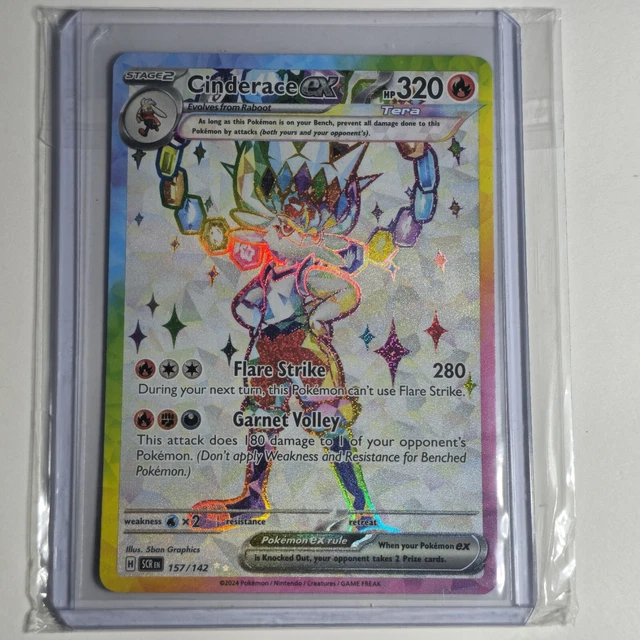CINDERACE EX 157/142 Stellar Crown 2024 Rainbow Pokémon Card TCG $6.99 ...