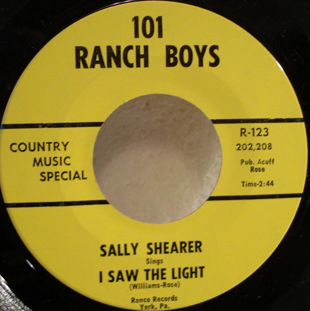 SALLY SHEAR ~ I Saw The Light (Hank Williams) ~ disque vinyle 45 tours ...