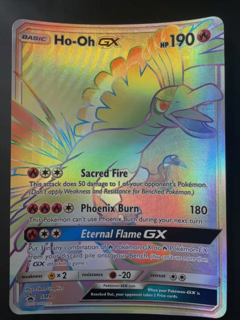 POKEMON CARD - Ho-Oh GX - Oversized Rainbow Rare Promo - SM80 EUR 12,80 ...