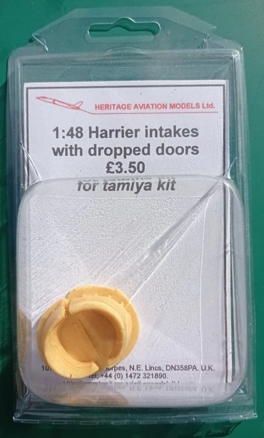 HERITAGE AVIATION HARRIER Intakes with Dropped Doors for Tamiya 1/48 ...