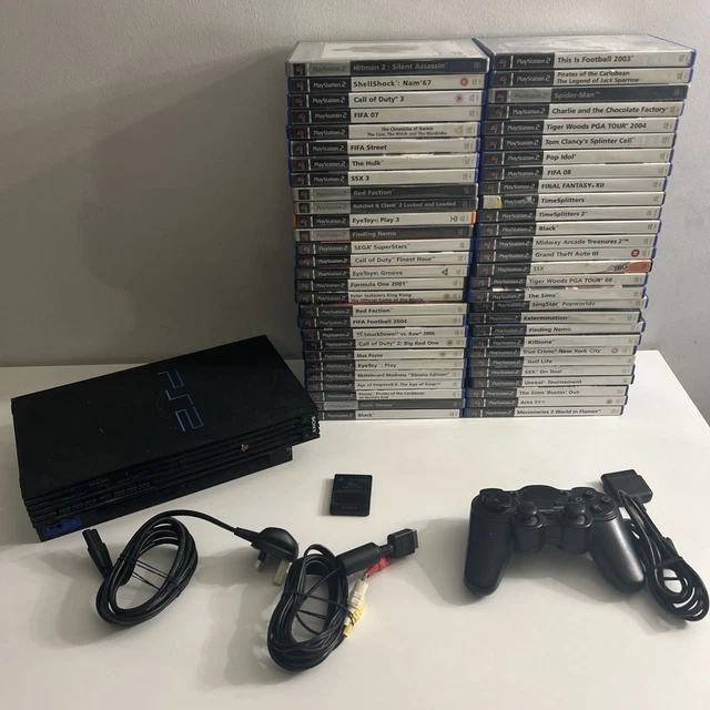 SONY PLAYSTATION 2 Console PAL PS2 - 56 Games Bundle - Controller/Pad ...