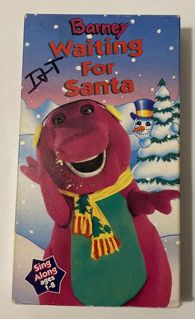 Barney Waiting For Santa Vhs Christmas Sing Along Rare White Tape £6