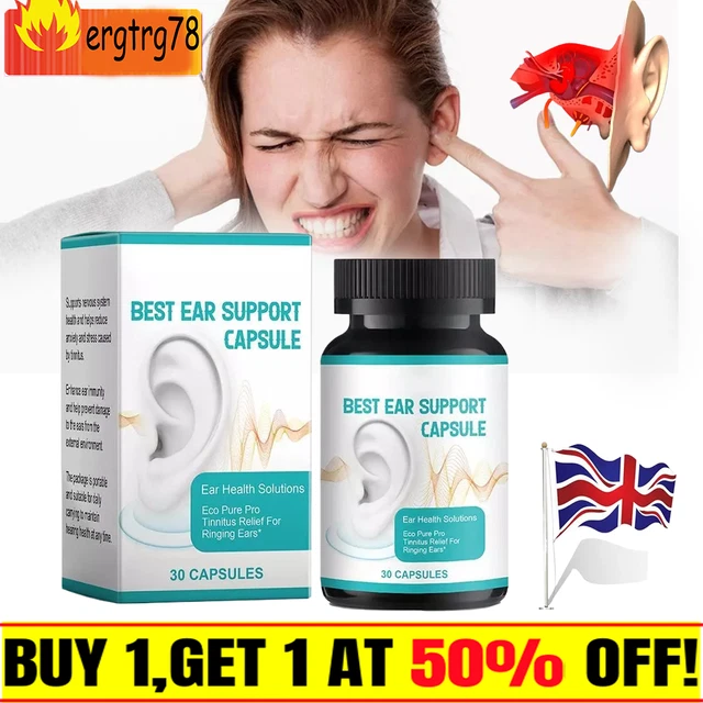 ULTIMATE TINNITUS RELIEF Stop Ear Ringing Natural Remedy Capsules Best ...