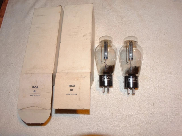 2 X #81 RCA ST Tubes *Very Strong Testing Pair*NOS*NIB* #4 £71.20 ...