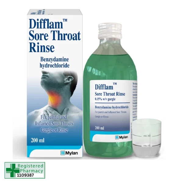 DIFFLAM SORE THROAT Rinse - 200ml £12.69 - PicClick UK