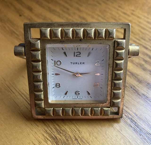 VINTAGE TURLER MINI Desk Clock(running) $19.99 - PicClick