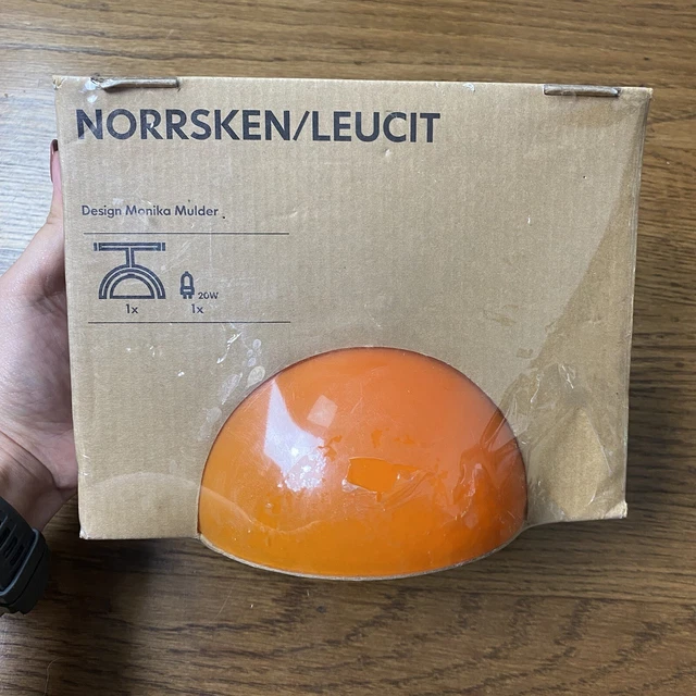 IKEA NORRSKEN LEUCIT Lamp Light 000.425.90 - ORANGE - NEW for cable ...