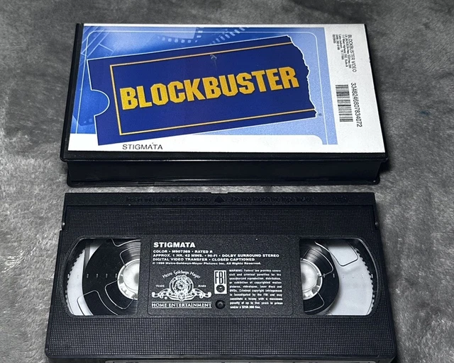 STIGMATA BLOCKBUSTER HORROR VHS RENTAL Movie And Clamshell PATRICIA ...