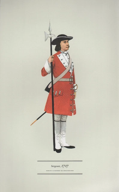 VINTAGE MILITARY BRITISH Uniform Print, Sergeant, 1707 £23.00 - PicClick UK