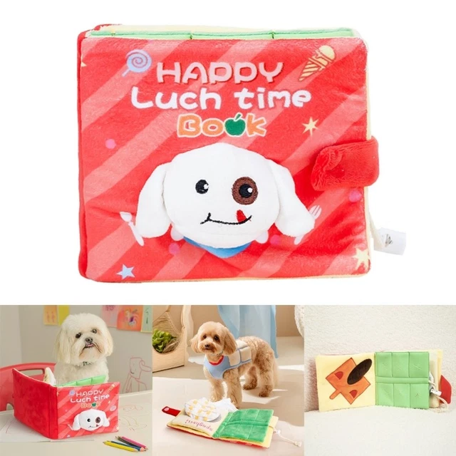 SNUFFLE PUZZLE DOG Plush Book Hide Toy Boredom Dog Anxiety Reduce ...