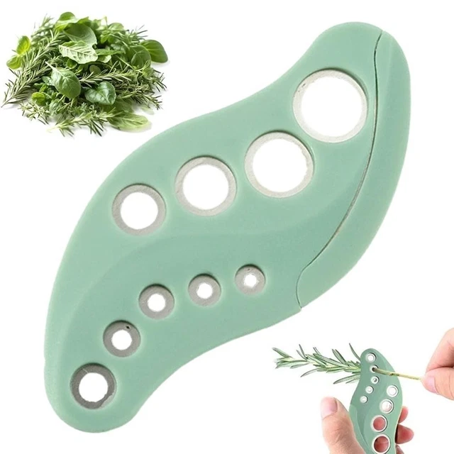 LEAF STRIPPER KITCHEN Nine-hole Herb Cutting Multi-purpose Leaf Peeler ...