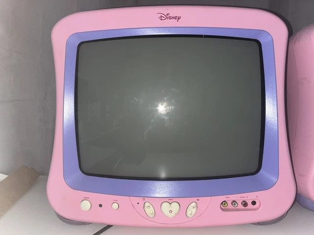DISNEY PRINCESS PINK CRT TV MD3273 Retro Gaming £80.00 - PicClick UK