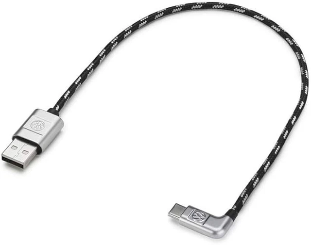 VW VOLKSWAGEN USB-A To Usb-C Cable Infotainment Premium Braided 30Cm ...