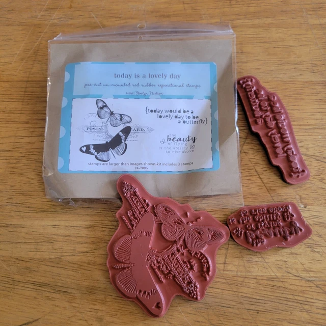 UNITY STAMP COMPANY "Today Is A Lovely Day" Butterflies Butterfly Stamp ...