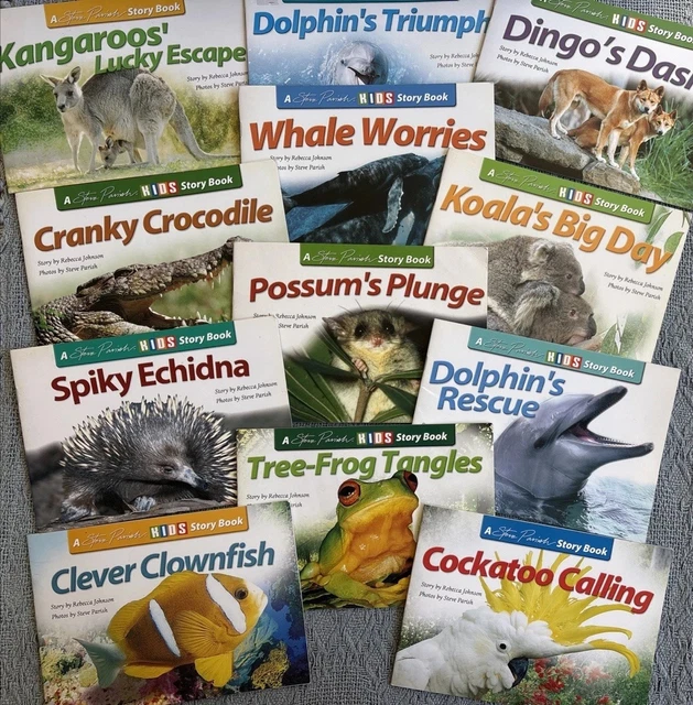 X12 STEVE PARISH Kids Book Lot Stories Readers Australian Animals ...