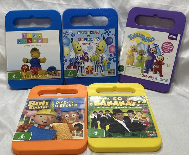 KIDS DVDS TESTED Playschool,wiggles ,teletubbies,bob The Builder,banana ...