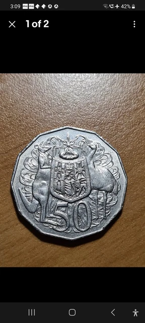 ERROR COIN 1980 50c Fifty Cent Coin Double Bar Error Lightly Circulated ...