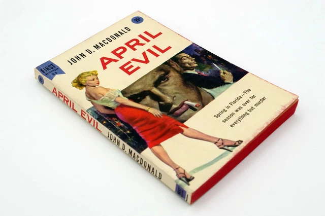 APRIL EVIL BY John D. Macdonald 1955 Vintage Sleaze Paperback First ...