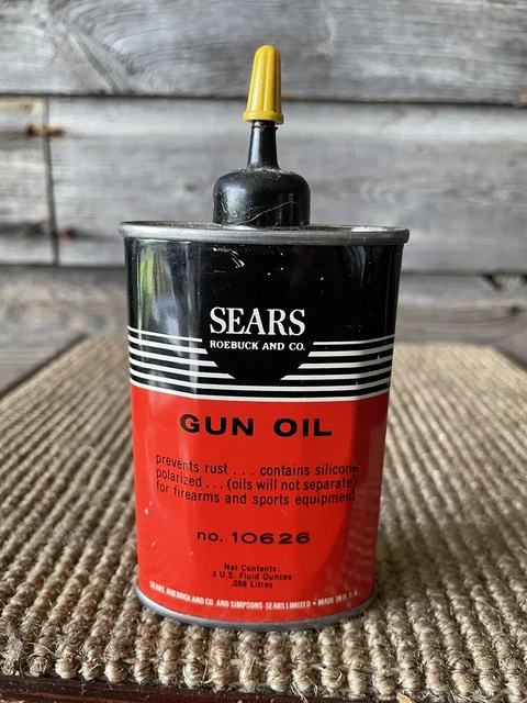 VINTAGE GUN OIL Tin Sear’s 3 Oz. Gun Oil Tin $50.00 - PicClick CA