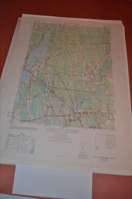 1940'S ARMY TOPOGRAPHIC map Fall River East Massachusetts -Sheet 6767 ...