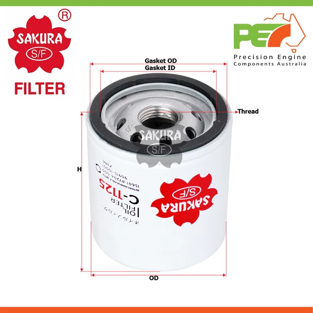 NEW * SAKURA * Oil Filter For TOYOTA CARINA AT212 1.5L 4CYL Petrol 5A ...