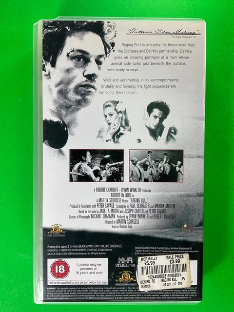 RAGING BULL VHS Video Tape movie £4.50 - PicClick UK