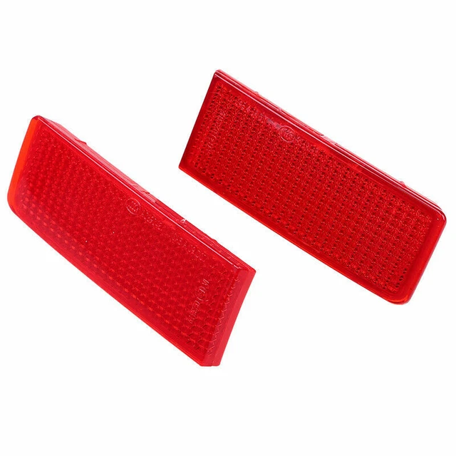PAIR REAR BUMPER Tail Fog Light Reflector Red Lens For VW Touareg 2011 ...