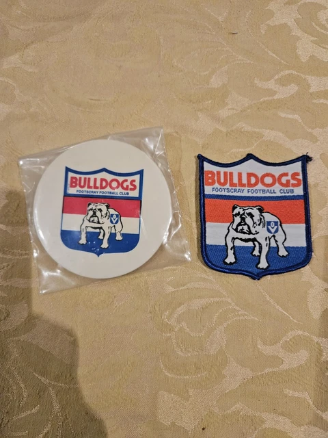 FOOTSCRAY WESTERN BULLDOGS Football Club VFL 1980's Vintage Merchandise ...